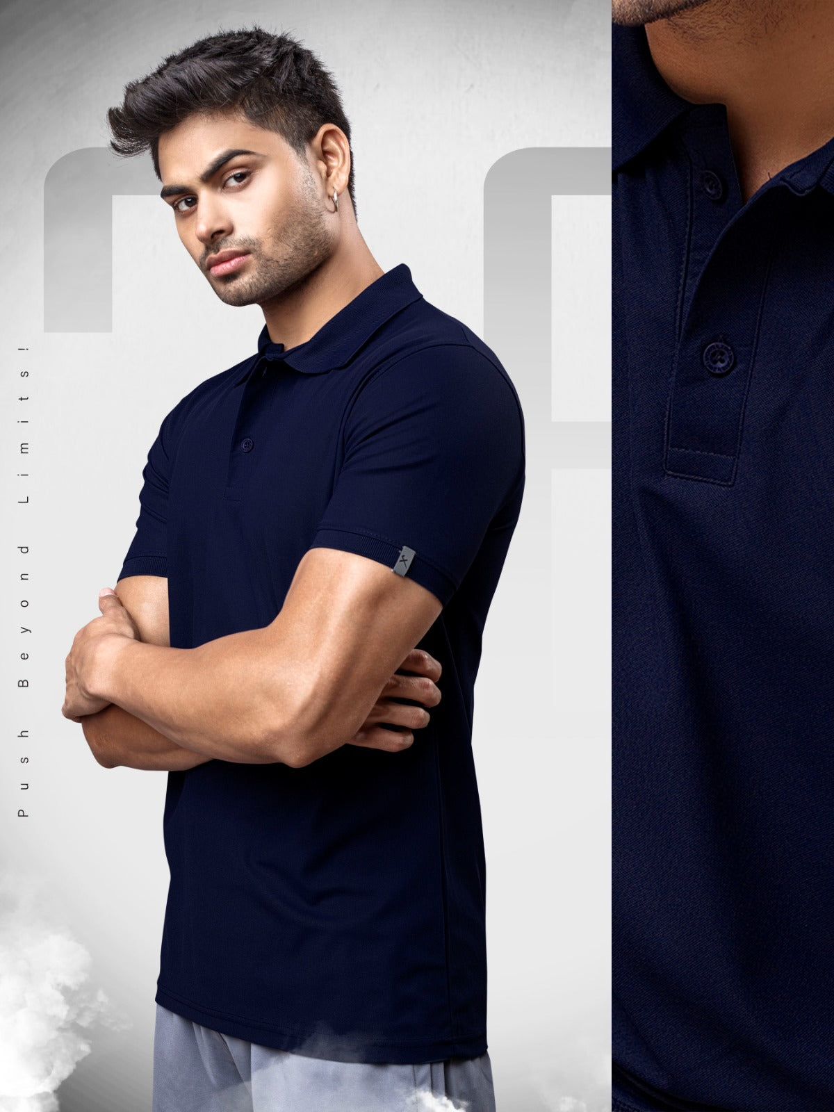 Navy Blue Smart Tech Polo – D Land